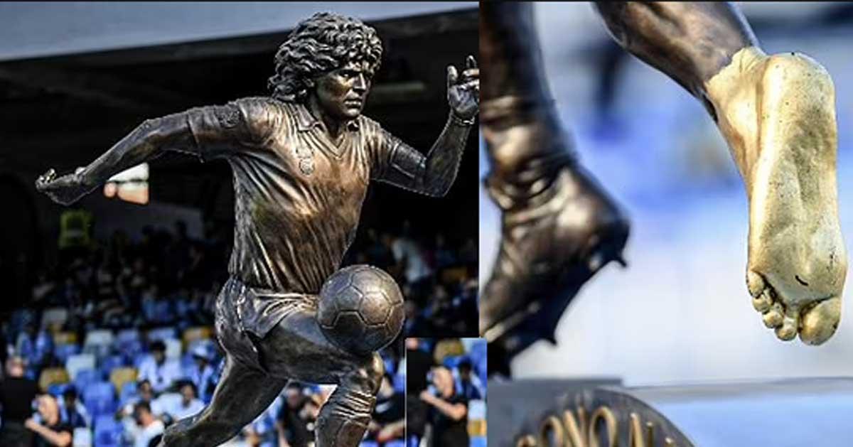 കാല്‍പ്പന്ത് കളിയുടെ രാജാവിനോട് ആദരം; സ്വര്‍ണ്ണക്കാലുള്ള പ്രതിമ നിര് ...