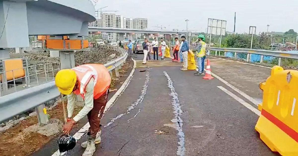 ജനുവരിയില്‍ മോദി ഉദ്ഘാടനം ചെയ്ത അടല്‍ സേതു പാലത്തില്‍ വിള്ളല്‍; നിര് ...